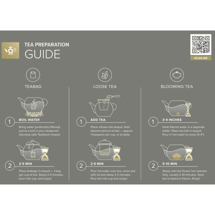 Teabloom Celebration Teapot | Glass Modern Teapot with Two Blooming ...